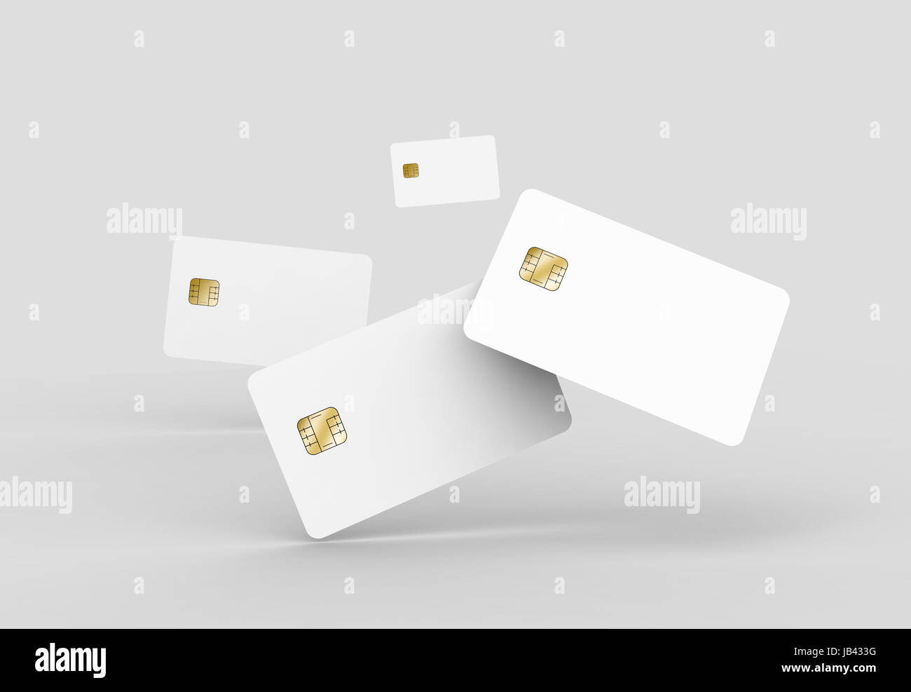 blank chip cards for design uses, isolated light gray background, 3d ...