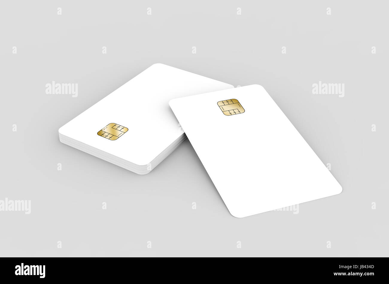 blank chip cards for design uses, isolated light gray background, 3d ...