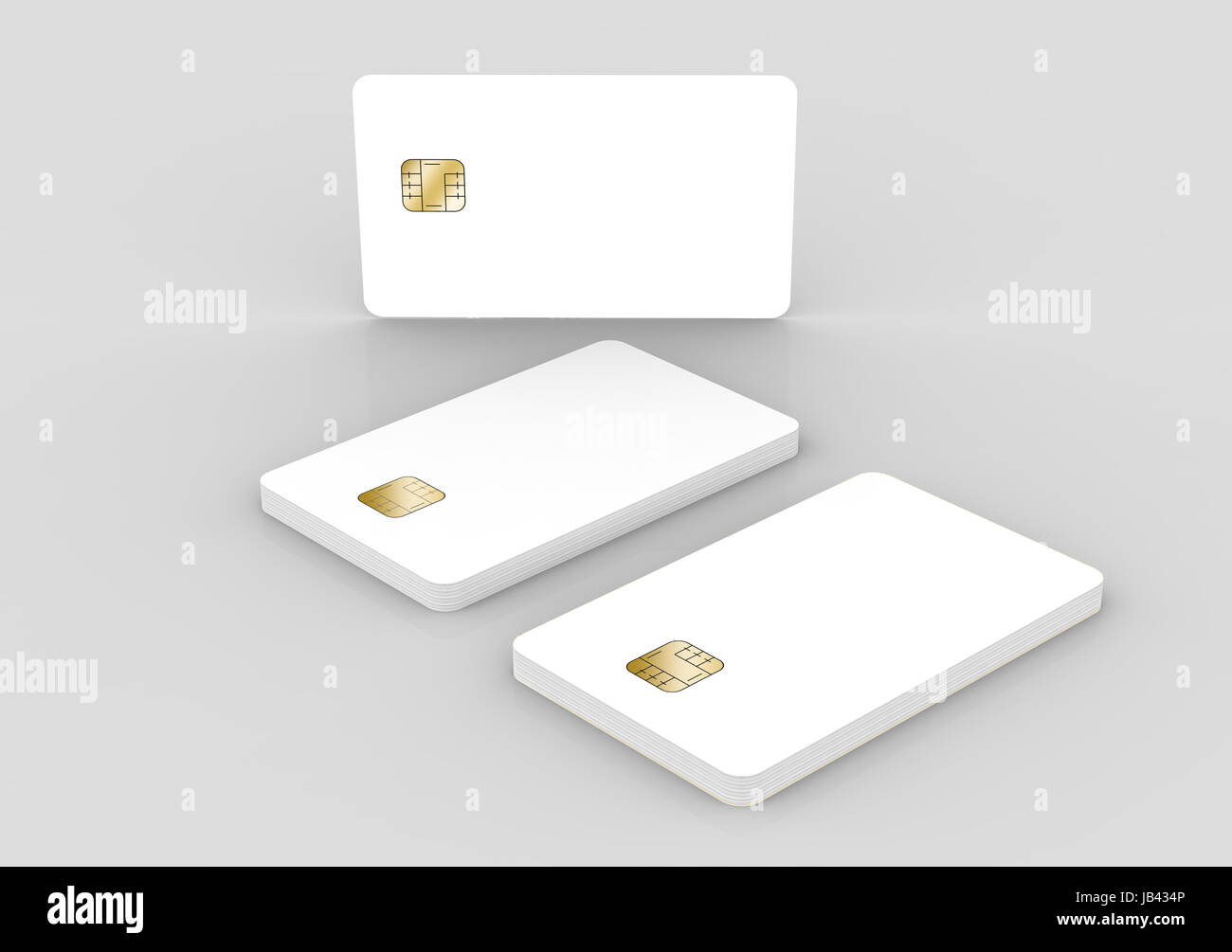 blank chip cards for design uses, isolated light gray background, 3d ...