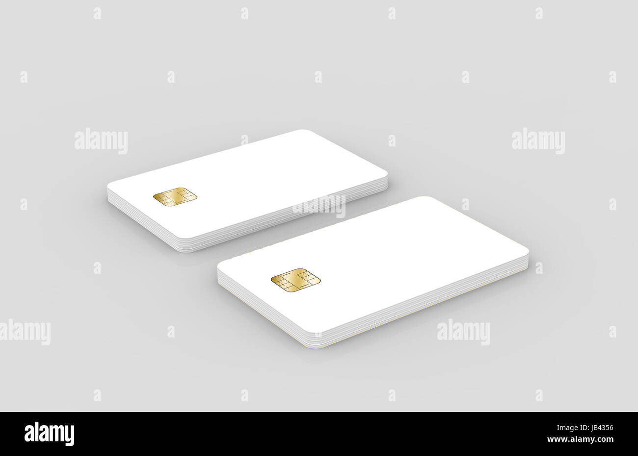 blank chip cards for design uses, isolated light gray background, 3d ...