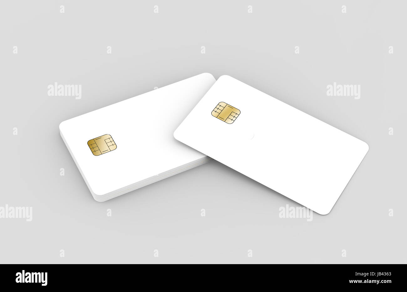 blank chip cards for design uses, isolated light gray background, 3d ...