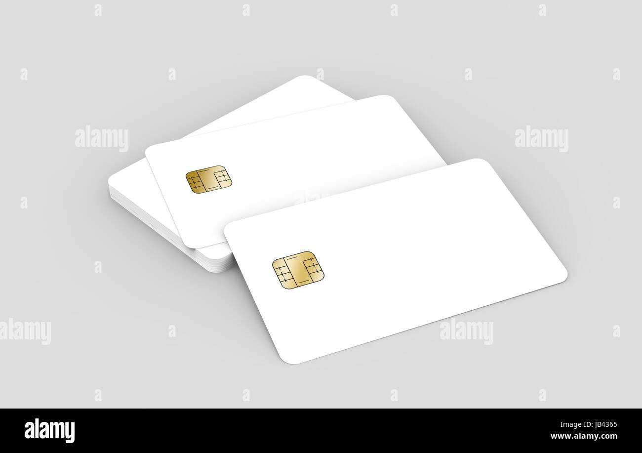 blank chip cards for design uses, isolated light gray background, 3d ...