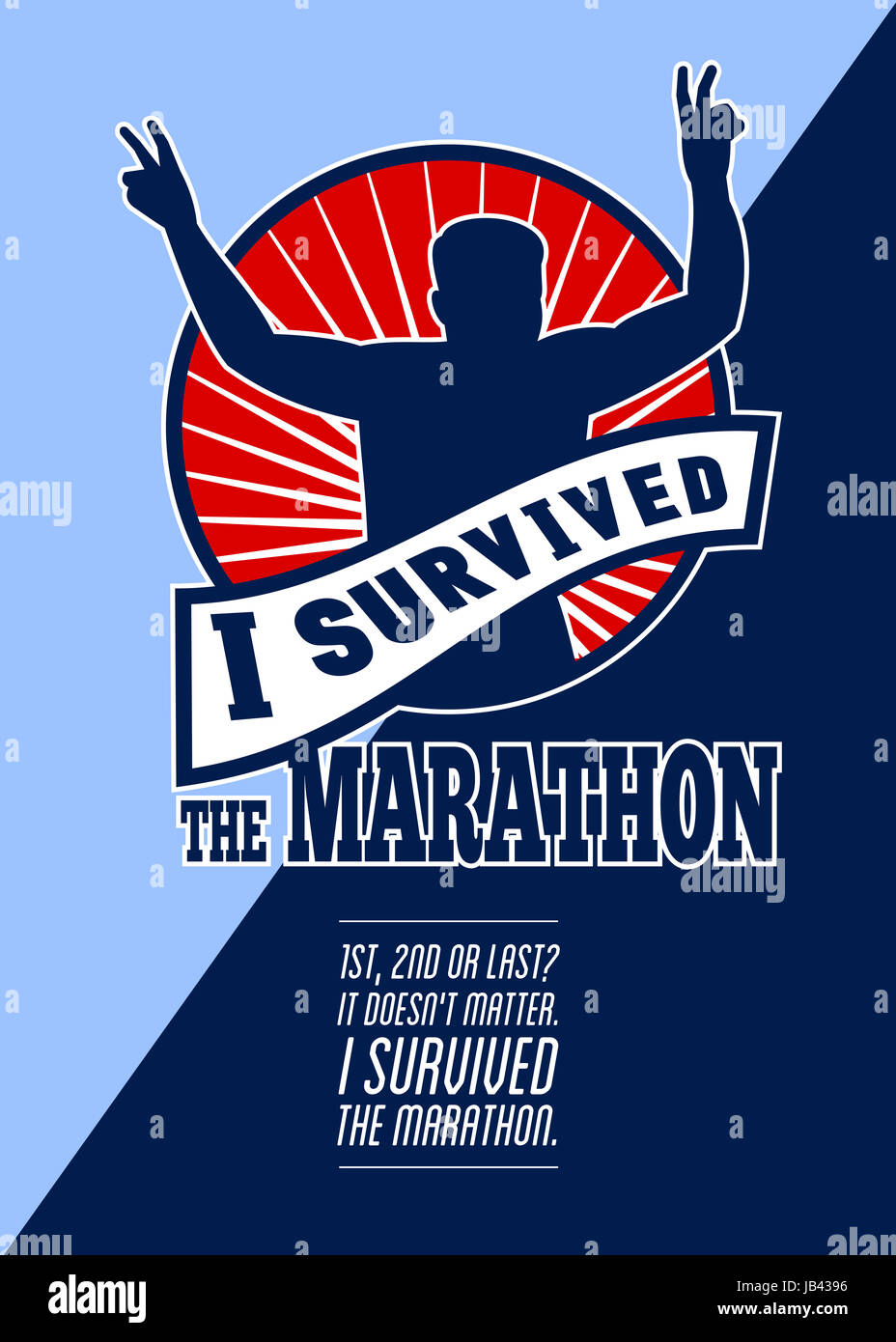 Poster greeting card illustration showing a silhouette of Marathon ...