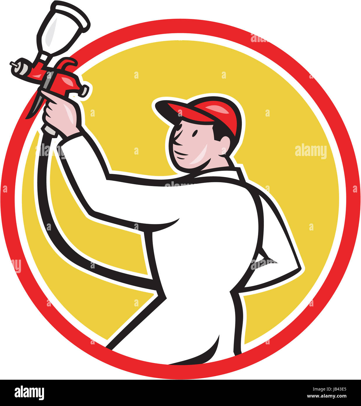 Illustration spray painter spray gun hi-res stock photography and ...