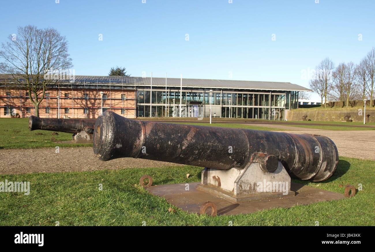 historic cannon in wesel - from prussia time Stock Photo - Alamy