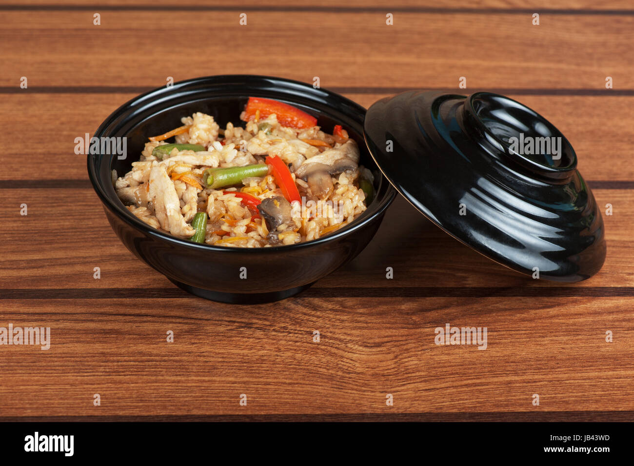 Rice with chicken and vegetable Stock Photo - Alamy