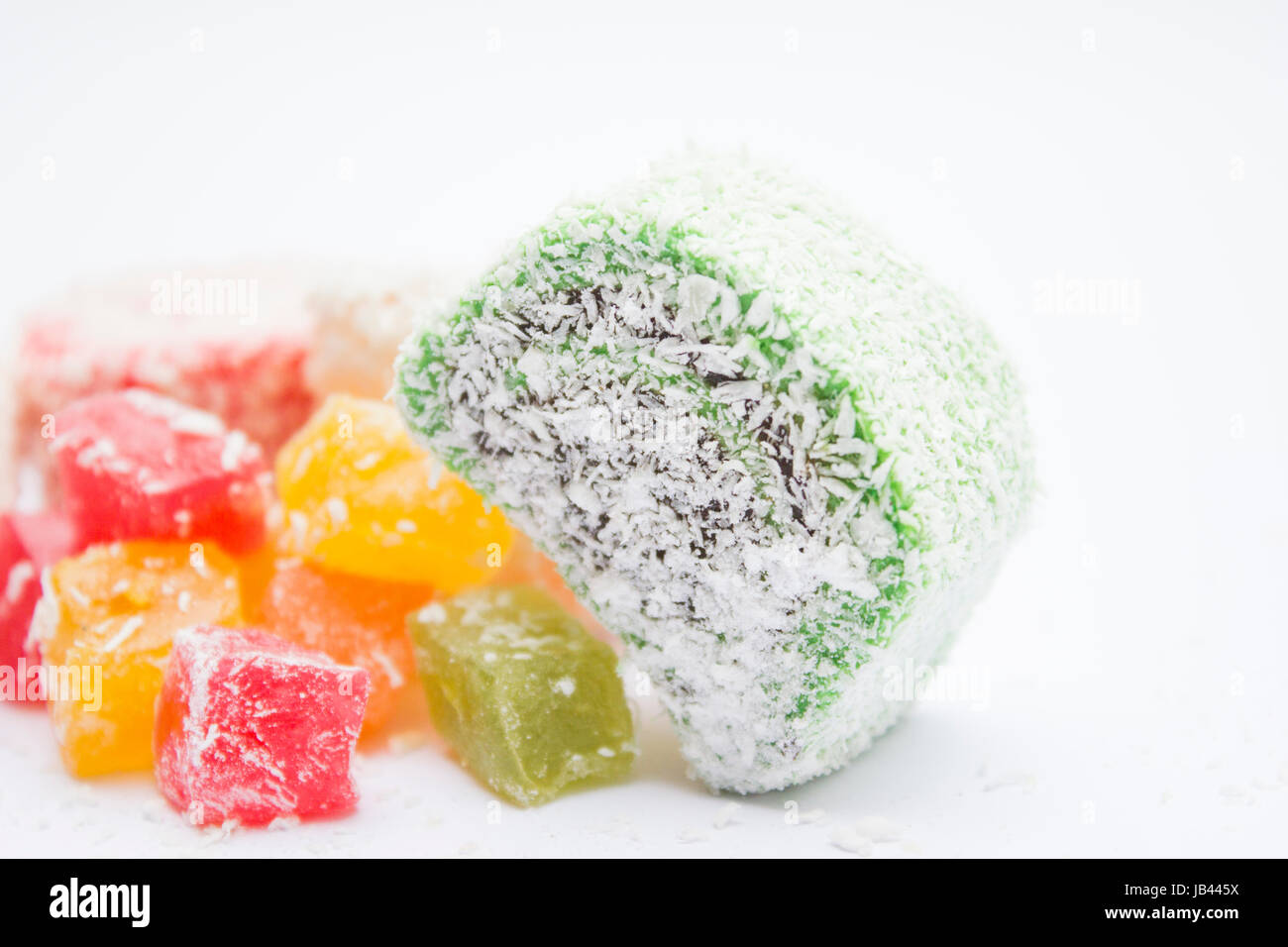 Sweet Turkish delight traditional dessert Stock Photo - Alamy