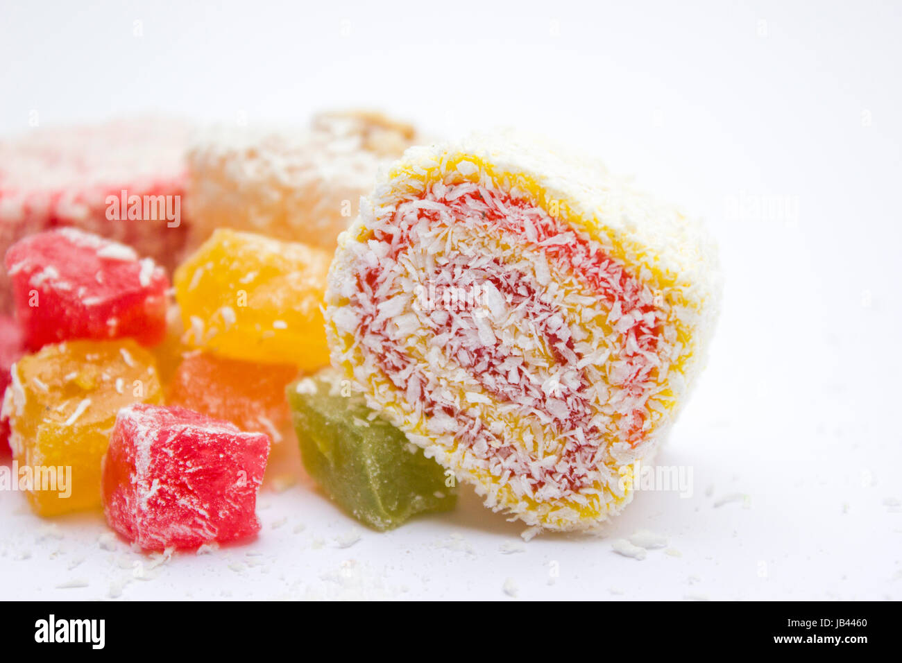 Sweet Turkish delight traditional dessert Stock Photo - Alamy