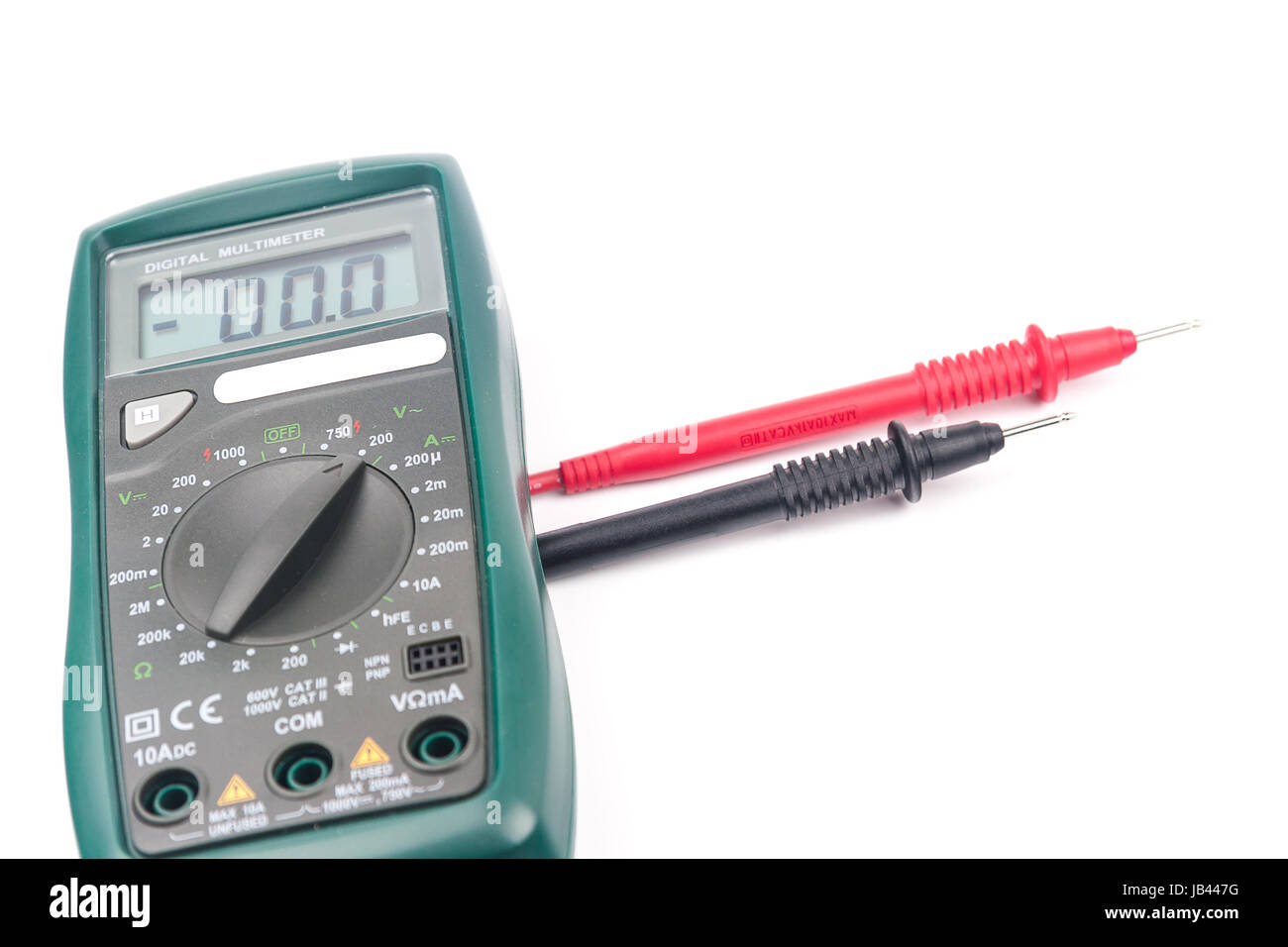 Digital multimeter isolated on white background Stock Photo - Alamy