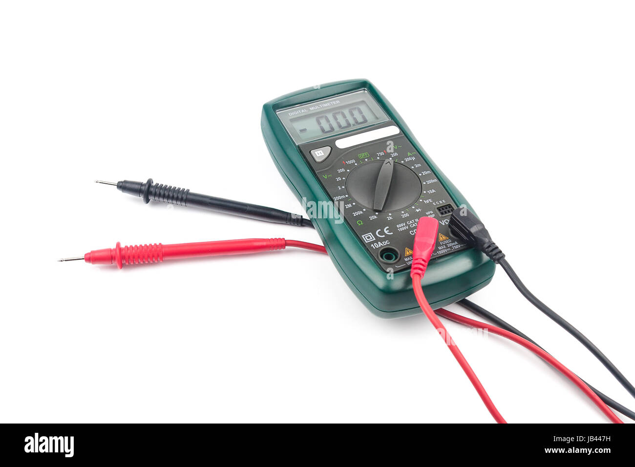 Digital multimeter isolated on white background Stock Photo - Alamy