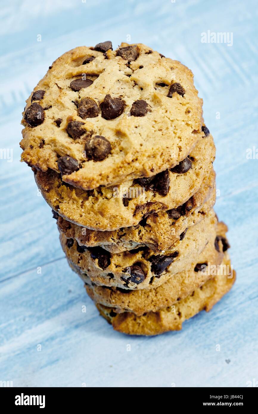 A studio photo of choc chip biscuits Stock Photo - Alamy