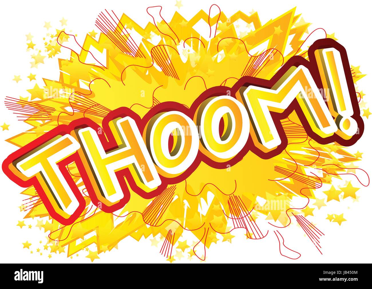 Thoom! - Vector illustrated comic book style expression Stock Vector ...