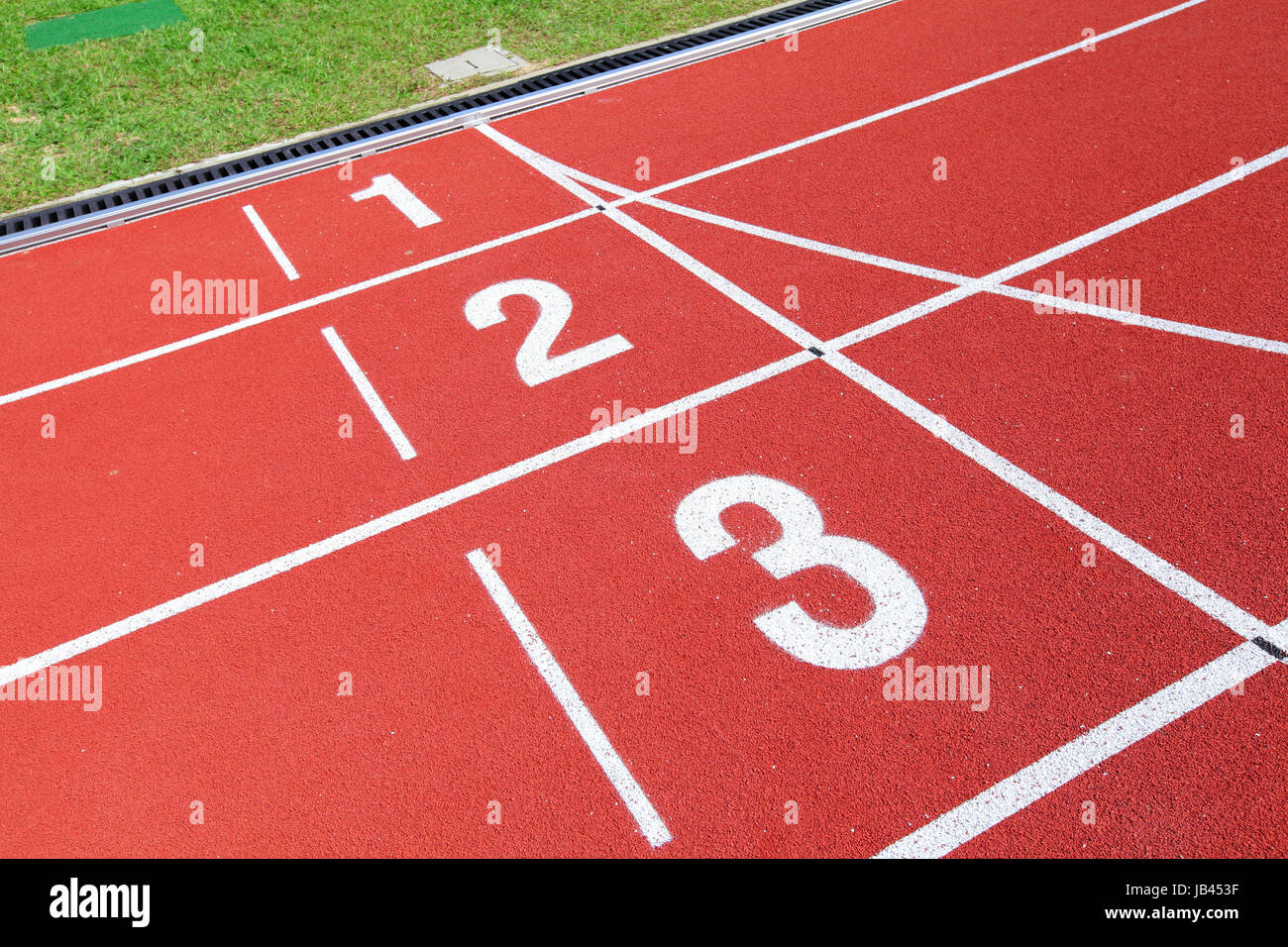 Athletics stadium running track Stock Photo - Alamy