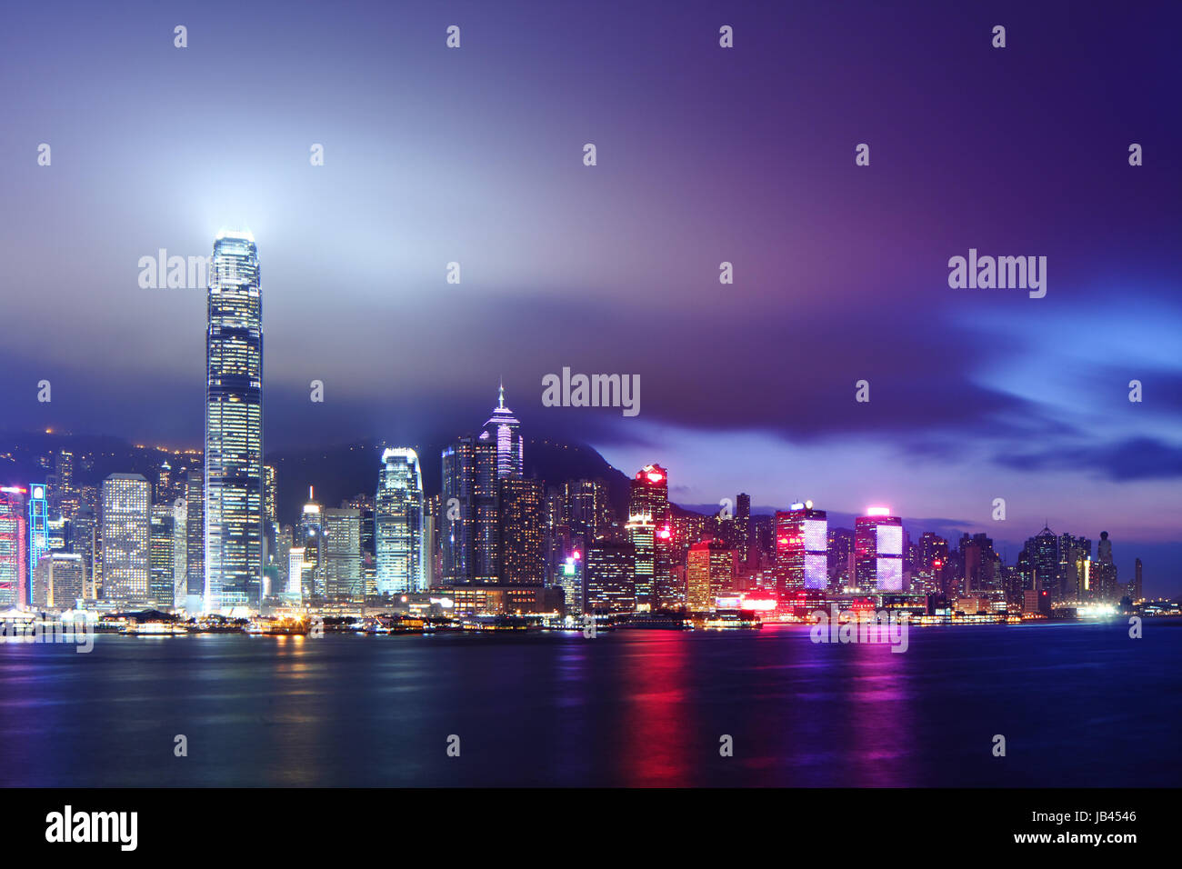 Hong Kong night view Stock Photo - Alamy