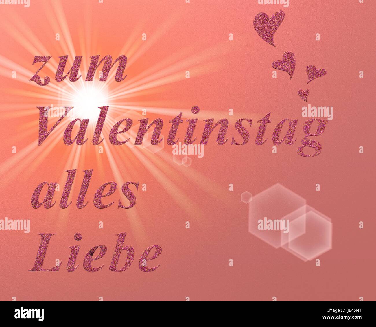 in German letters, all love for valentines day Stock Photo - Alamy
