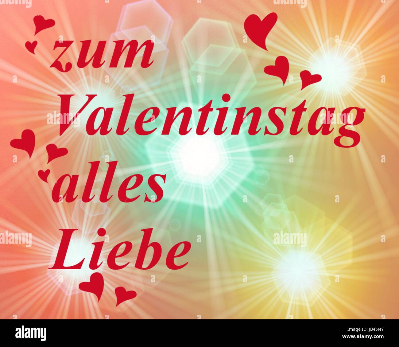 in German letters, all love for valentines day Stock Photo - Alamy