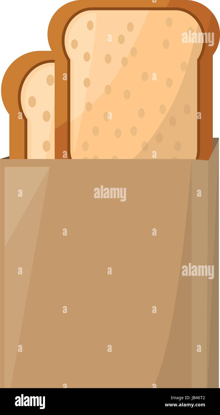 toasted bread box vector illustration graphic design icon Stock Vector ...