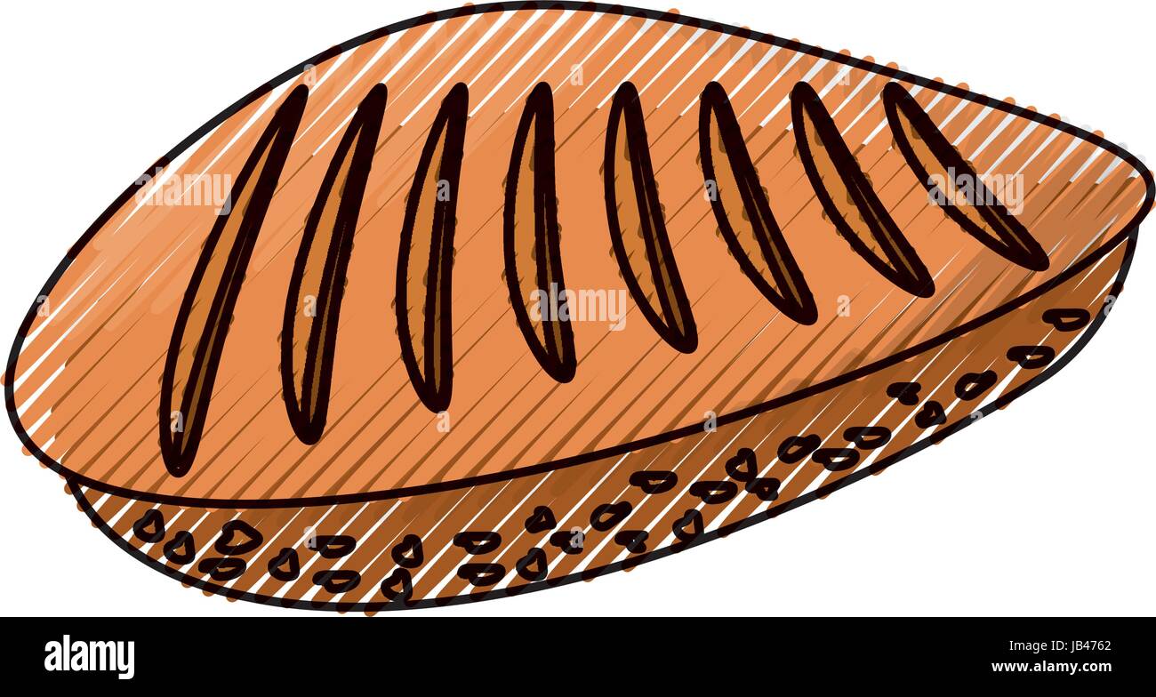 dinner roll loaf vector illustration graphic design icon Stock Vector ...