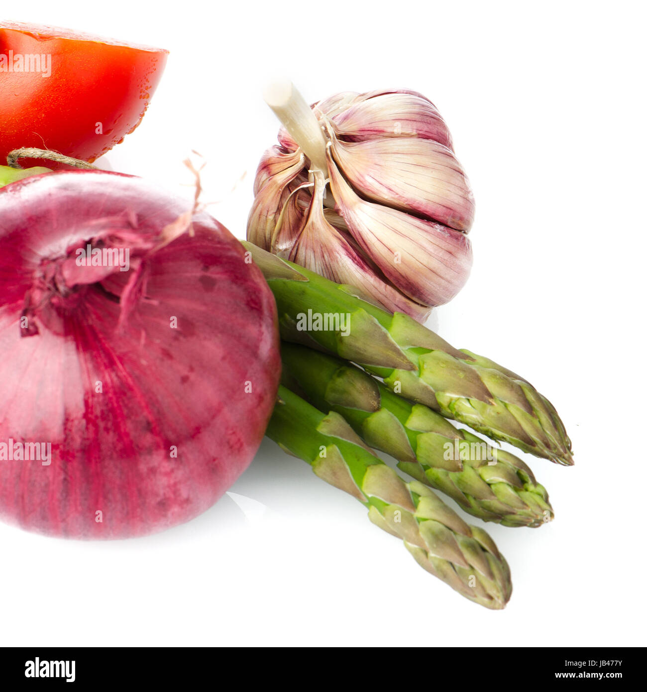 Vegetables still life Isolated on white background Stock Photo - Alamy