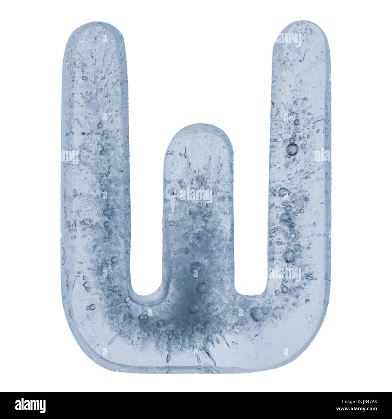 Letter W from an alphabet made out of ice Stock Photo - Alamy