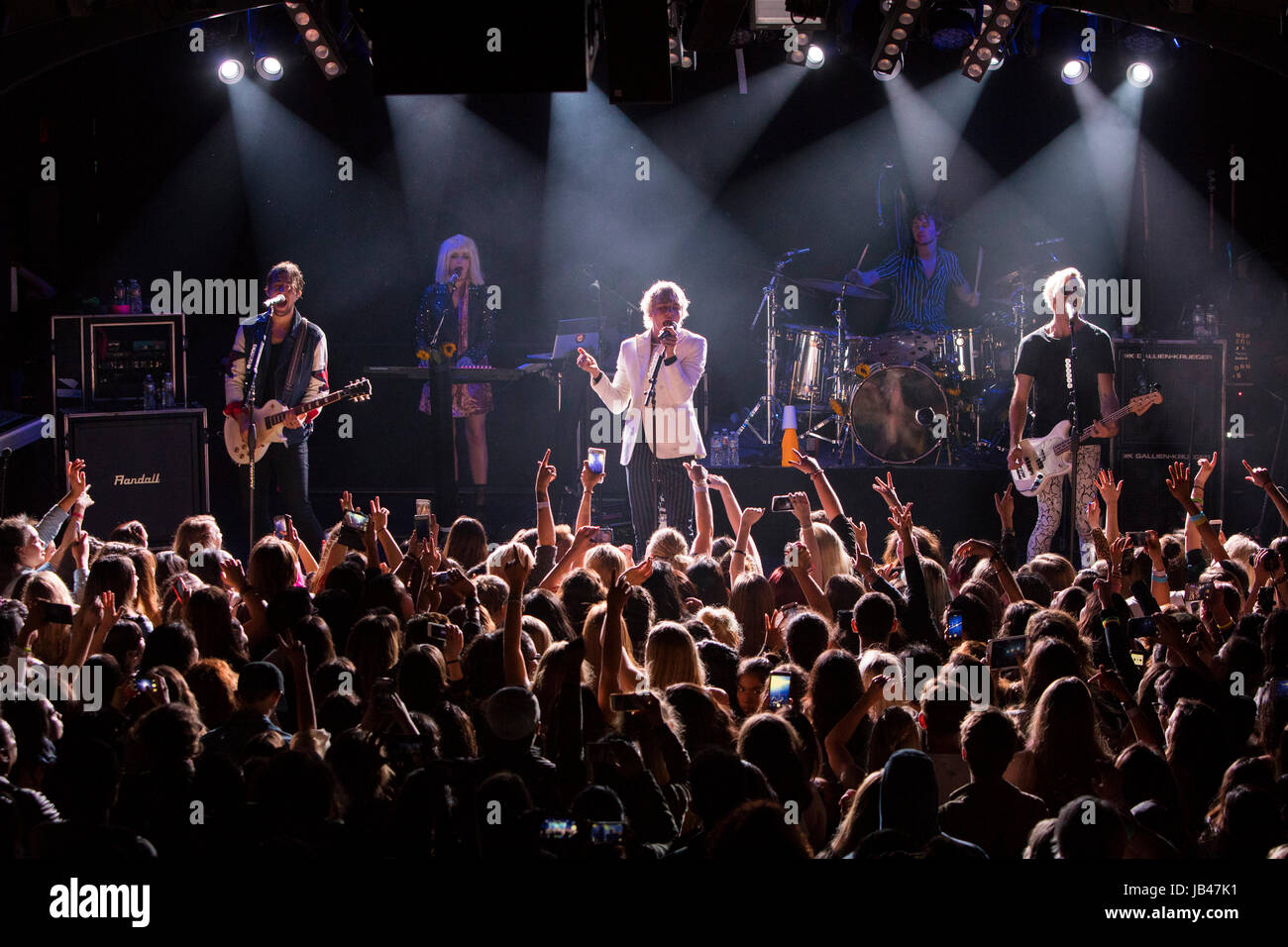 R5 band performing at the Teragram Ballroom, downtown Los Angeles ...