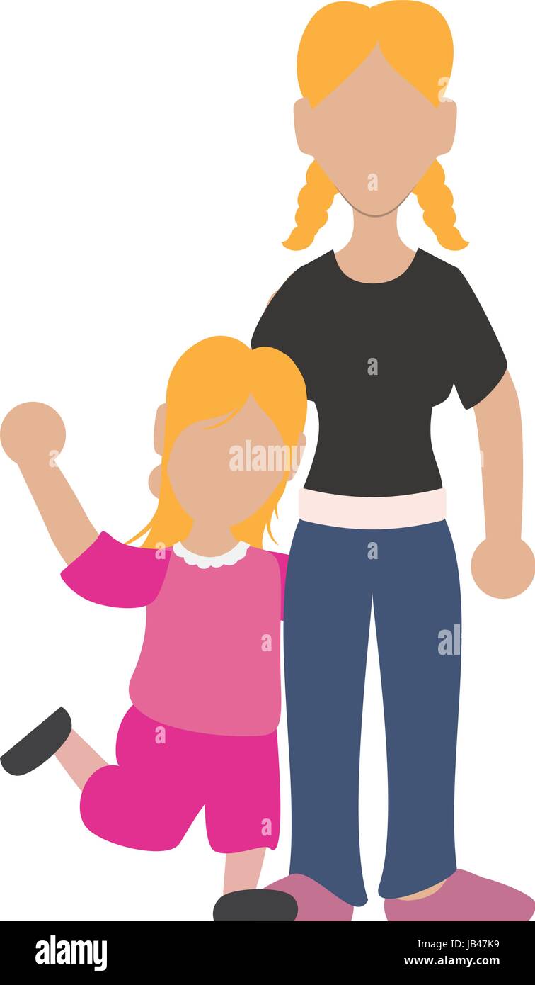 faceless woman sister Stock Vector Image & Art - Alamy