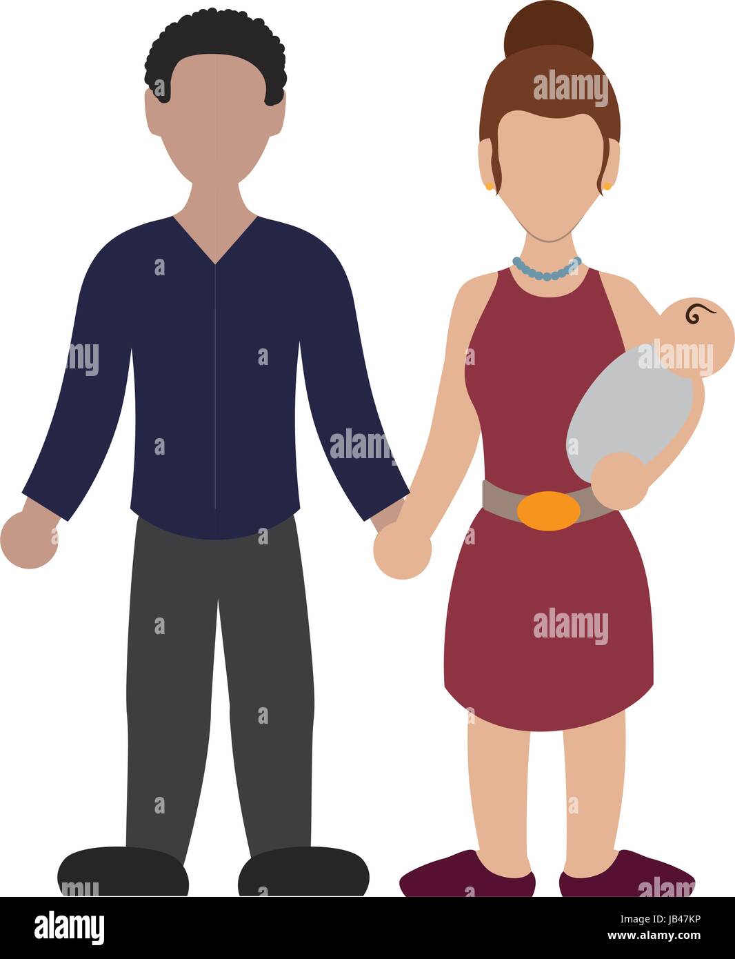 family faceless together Stock Vector Image & Art - Alamy