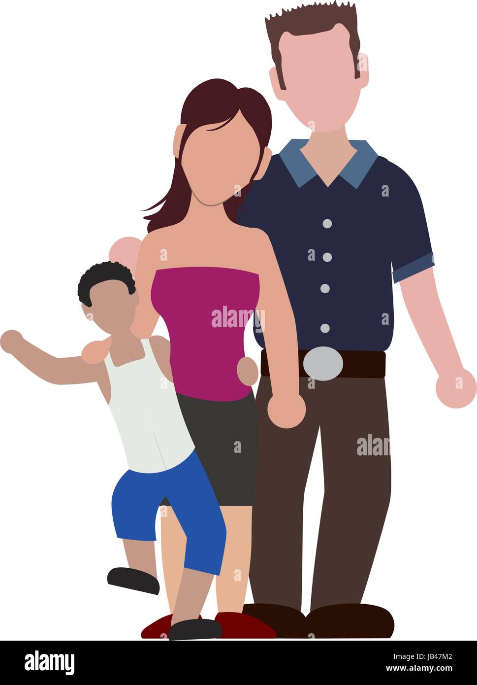 family faceless together Stock Vector Image & Art - Alamy