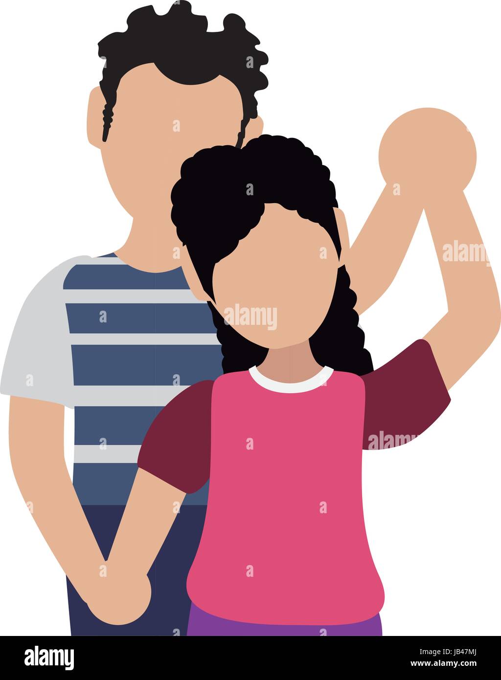 faceless couple together Stock Vector Image & Art - Alamy