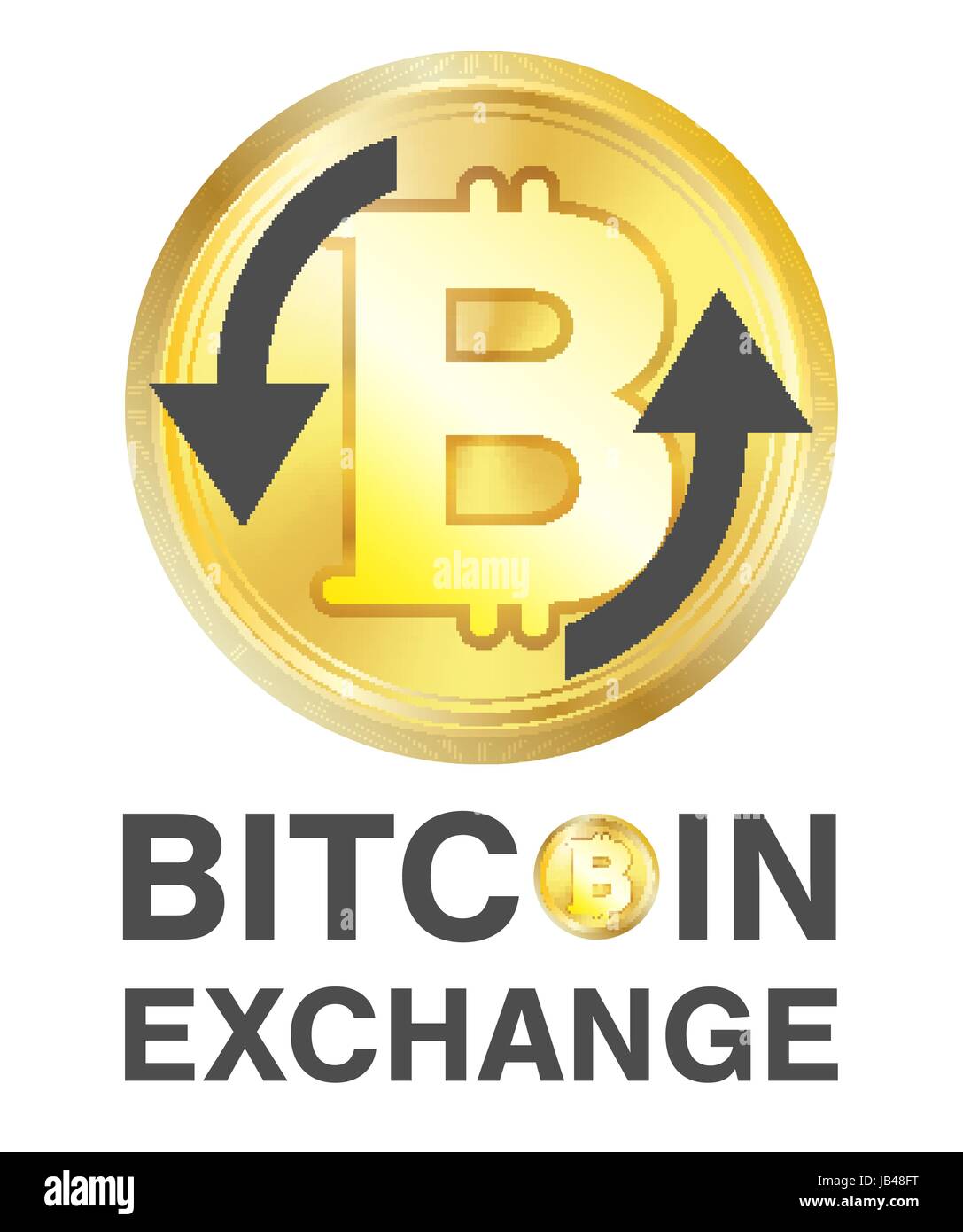 bitcoin exchange logo on a white background Stock Vector Image & Art ...