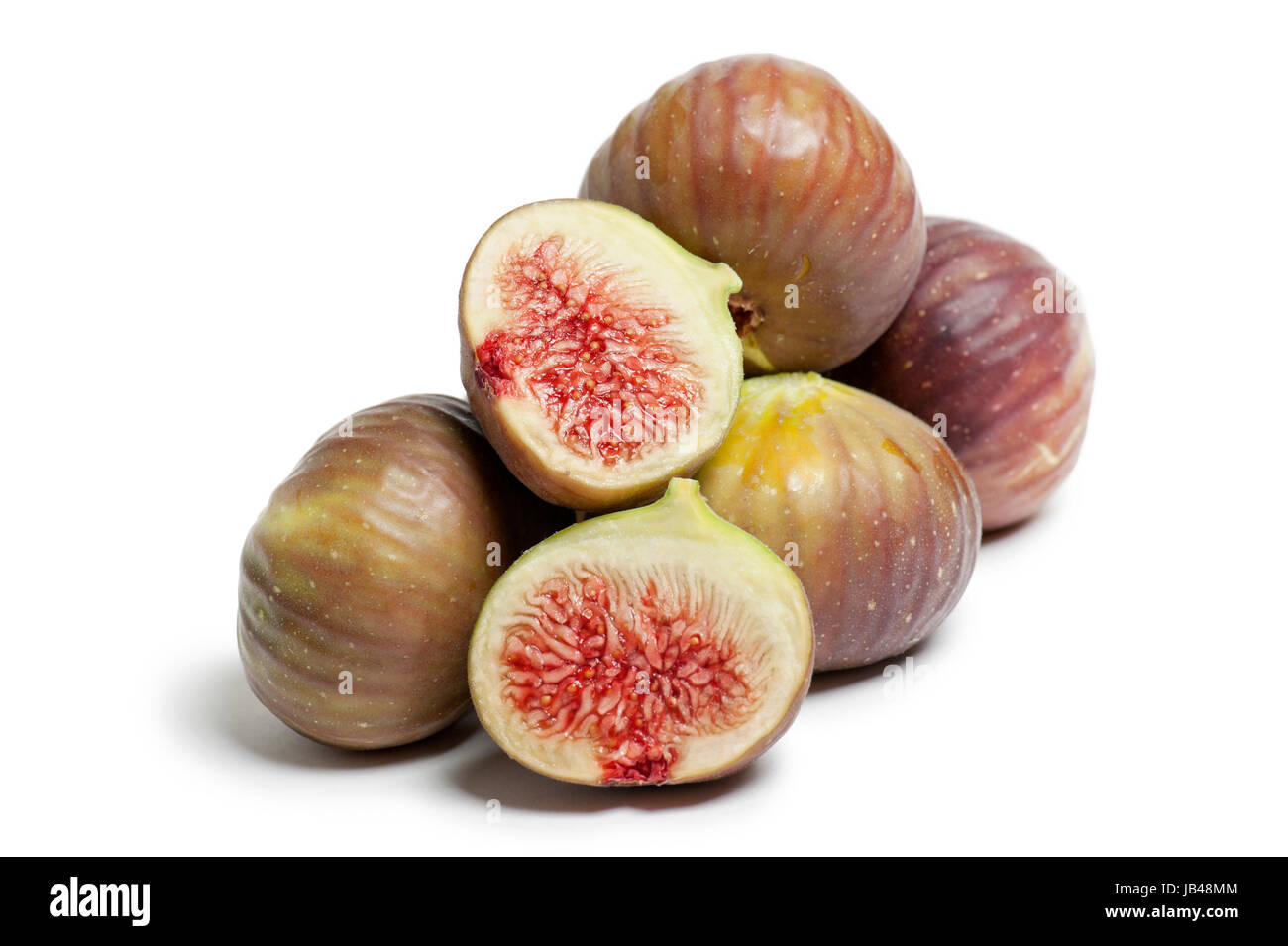 ripe figs on white background Stock Photo - Alamy