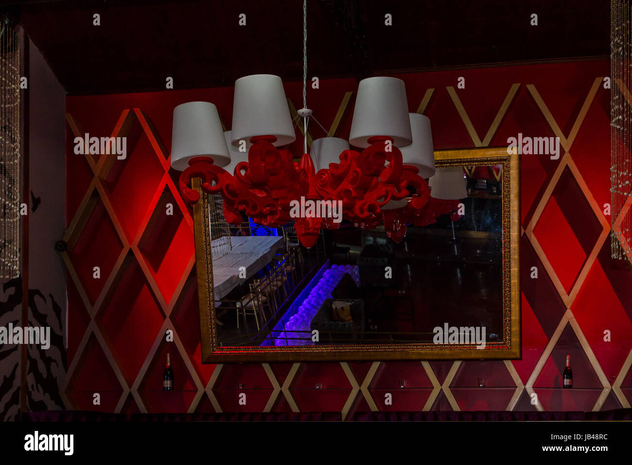 decoration in interior a night club Stock Photo - Alamy