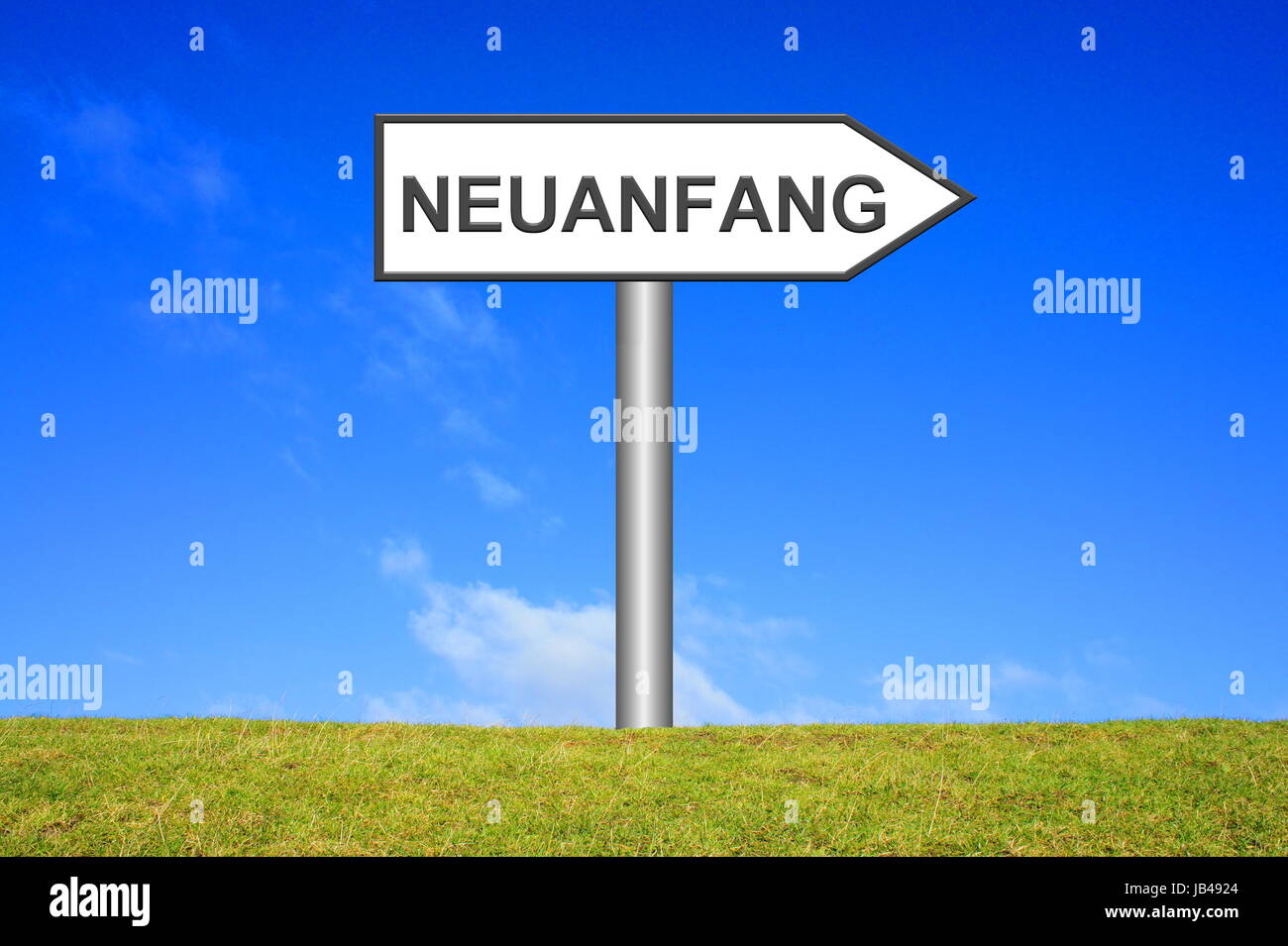 sign signpost: new beginning Stock Photo - Alamy