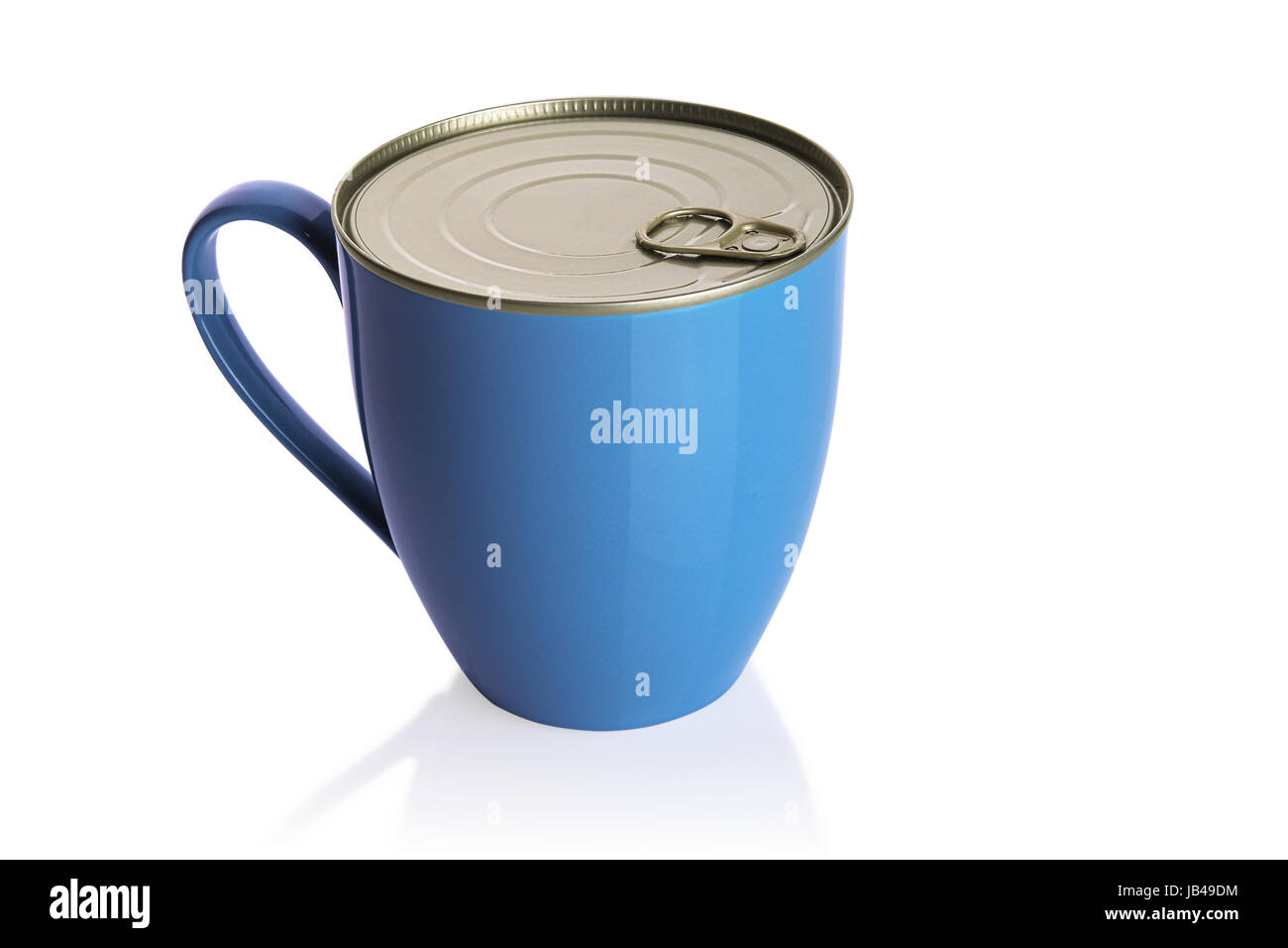 The image shows a coffee cup with a lid of a can isolated over white ...