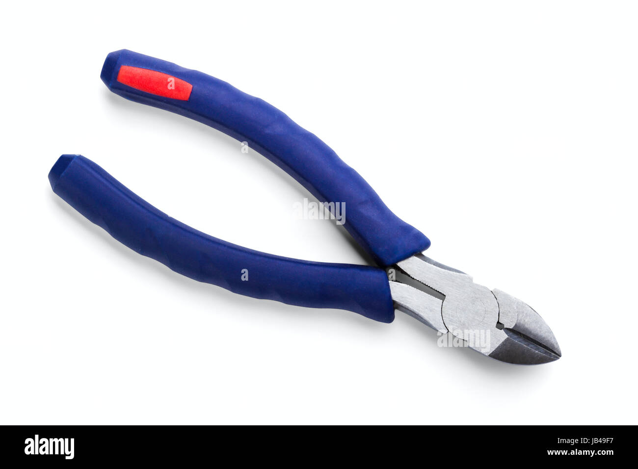 Wire cutting isolated on white background Stock Photo - Alamy