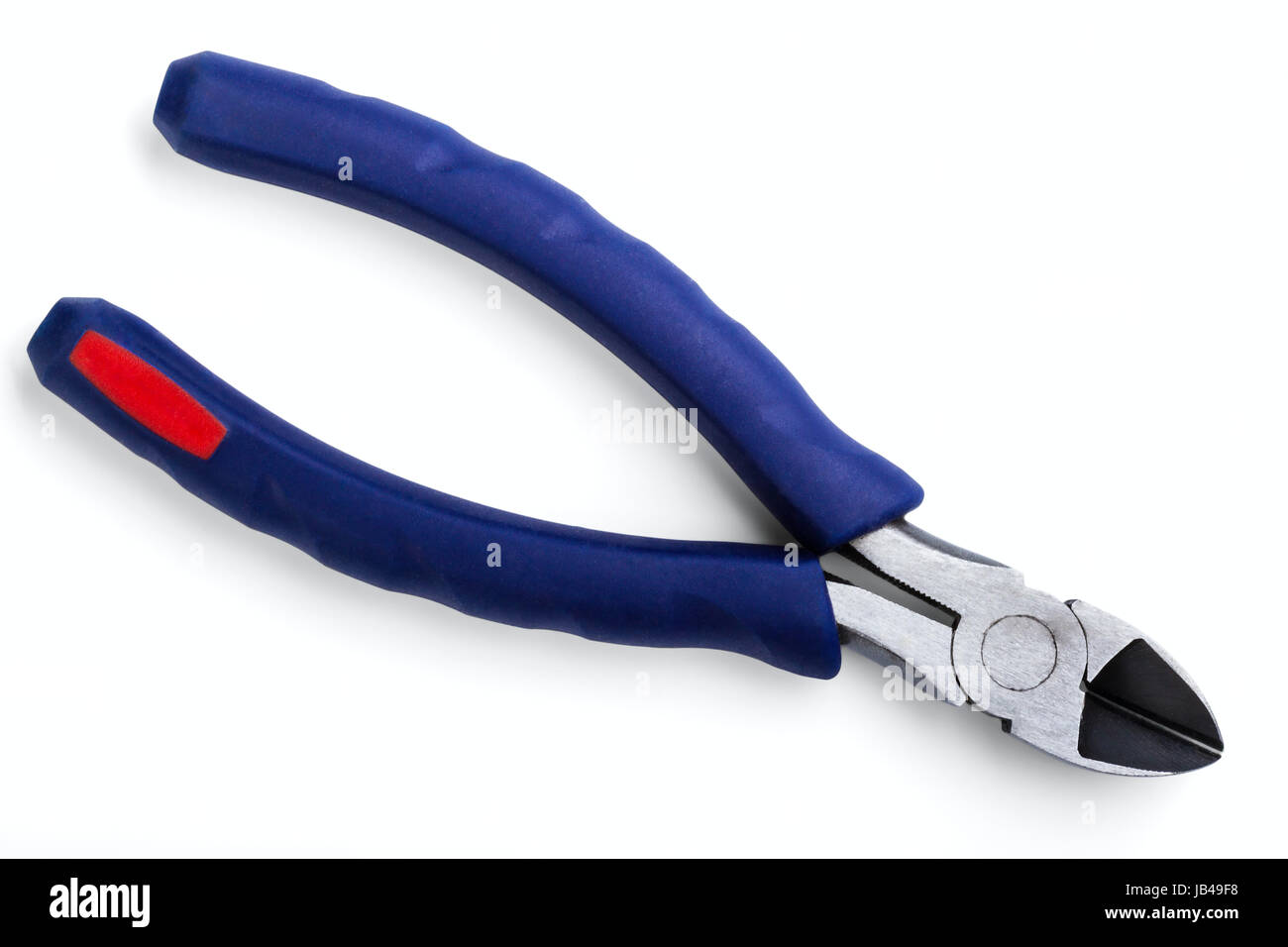 Wire cutting isolated on white background Stock Photo - Alamy