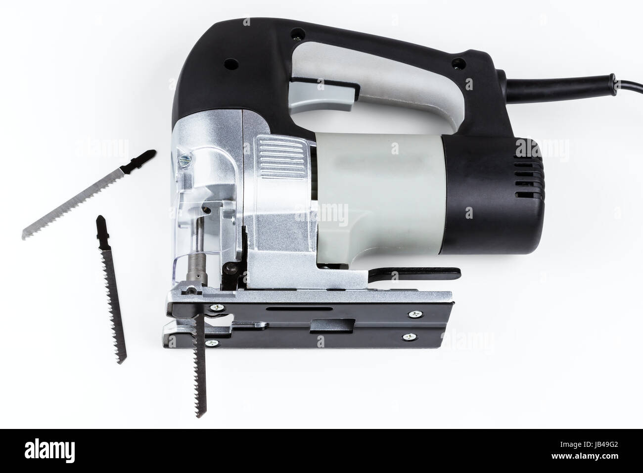 electrical jig saw isolated on white background Stock Photo - Alamy