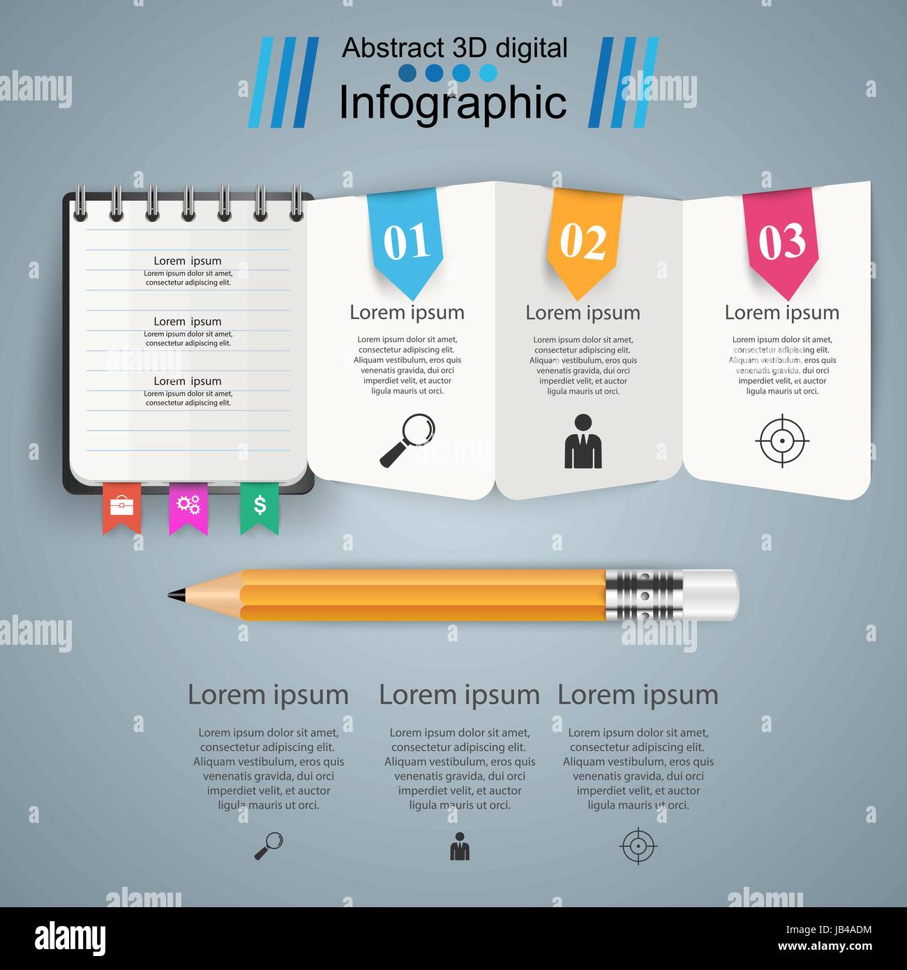 Notepad, notebok icon. Abstract infographic Stock Vector Image & Art ...