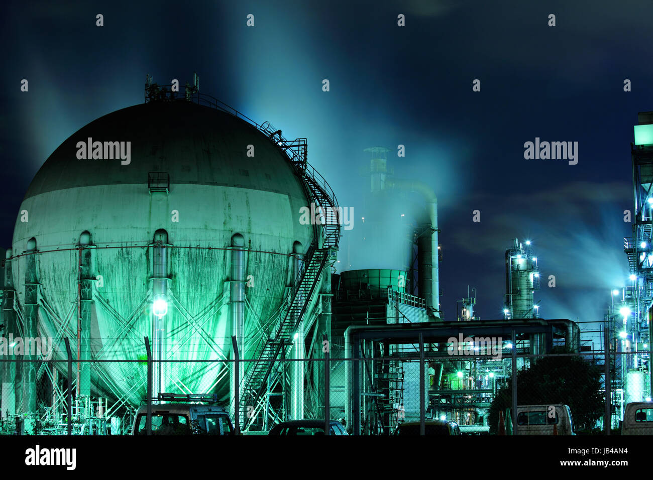 Gas tank in industrial factory Stock Photo - Alamy