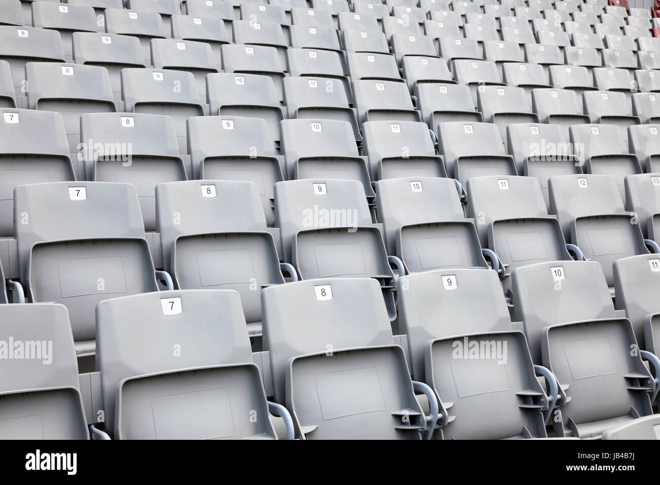 Empty seats in a sports stadium Stock Photo - Alamy