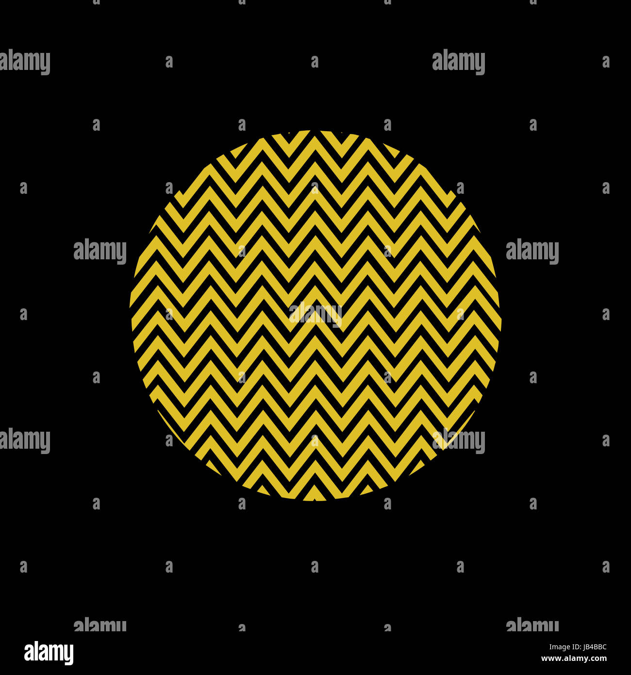 an illustration of hand drawn circular pattern of black and yellow ...
