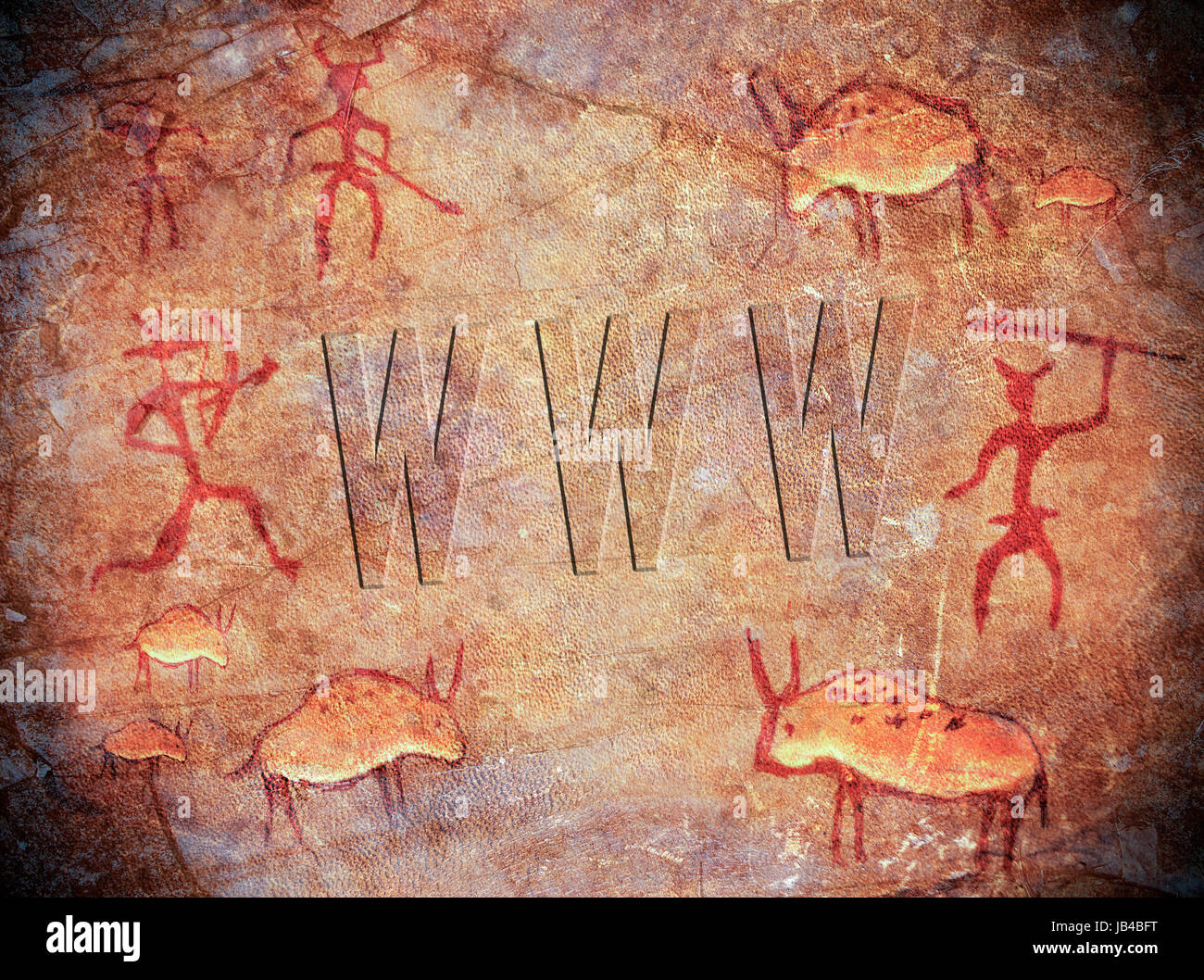 prehistoric world wide web cave paint Stock Photo - Alamy