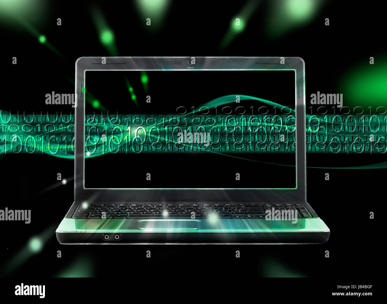 laptop and internet stream illustration Stock Photo - Alamy