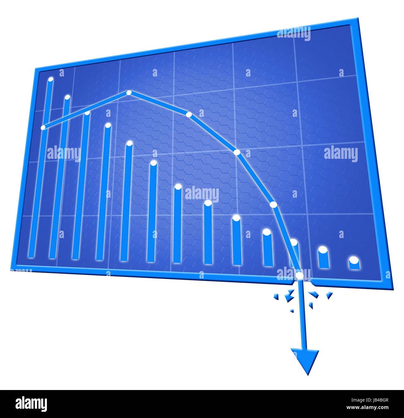 blue bad graph isolated on withe background Stock Photo - Alamy