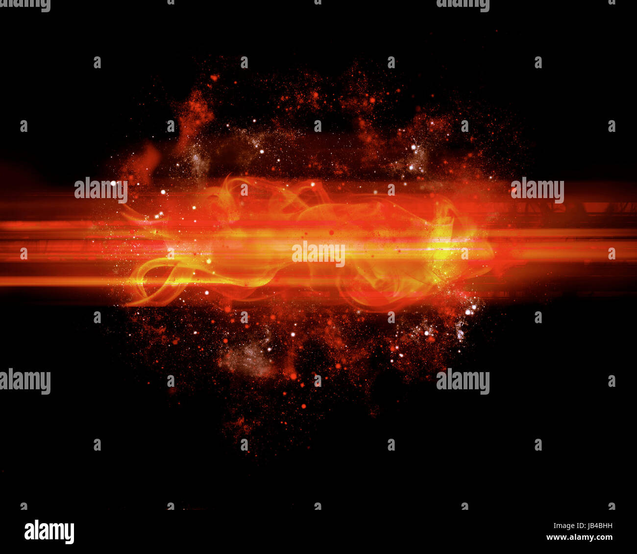 black abstract background with red flame explosion Stock Photo - Alamy