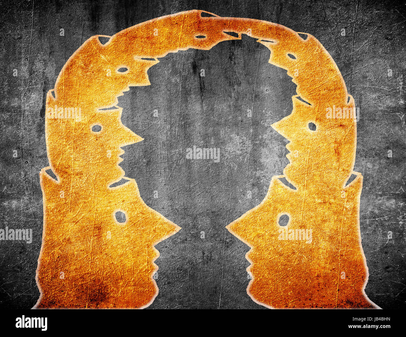 Multiple face personalities conceptual hi-res stock photography and ...