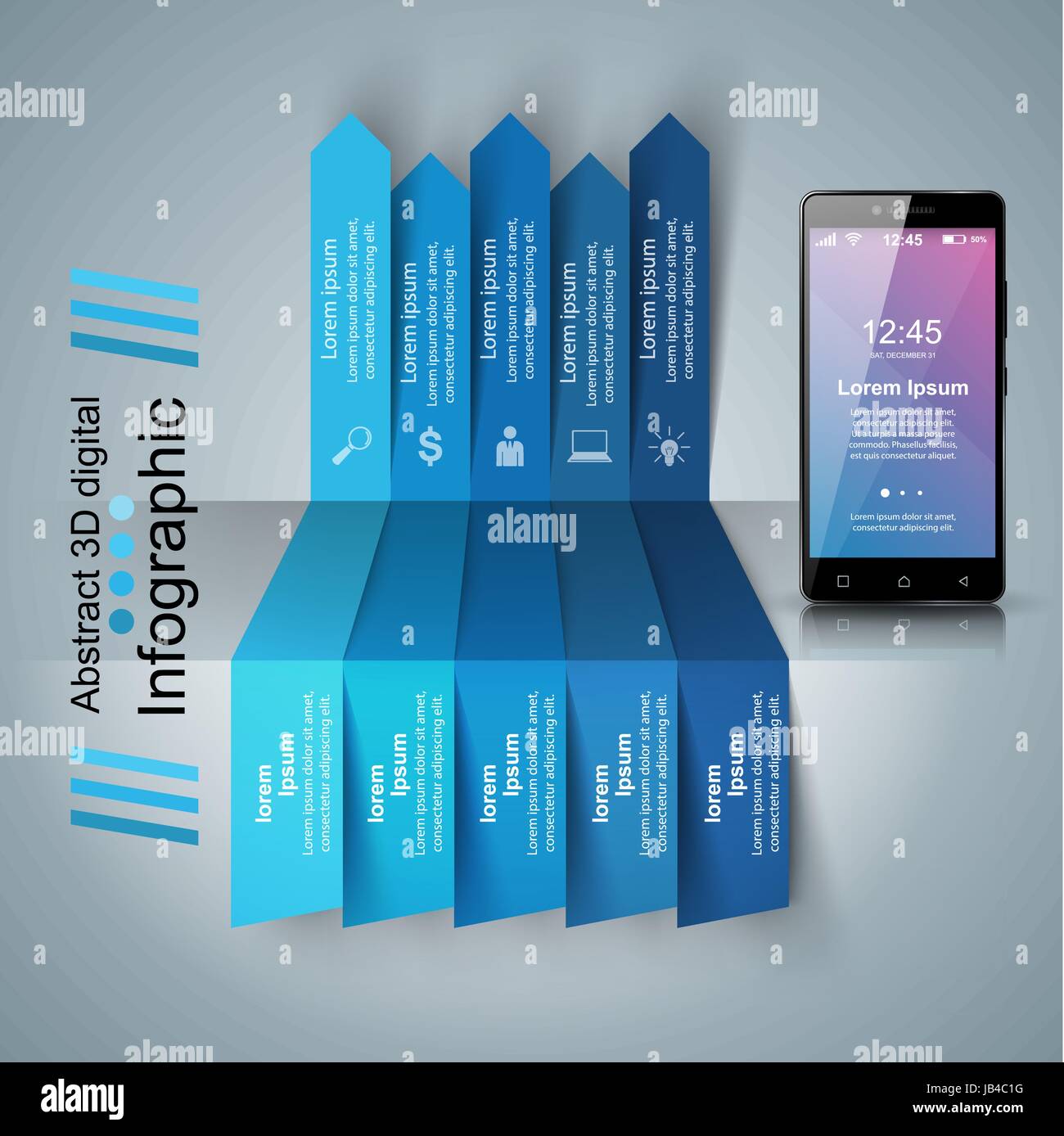 3D infographic. Smartphone icon Stock Vector Image & Art - Alamy