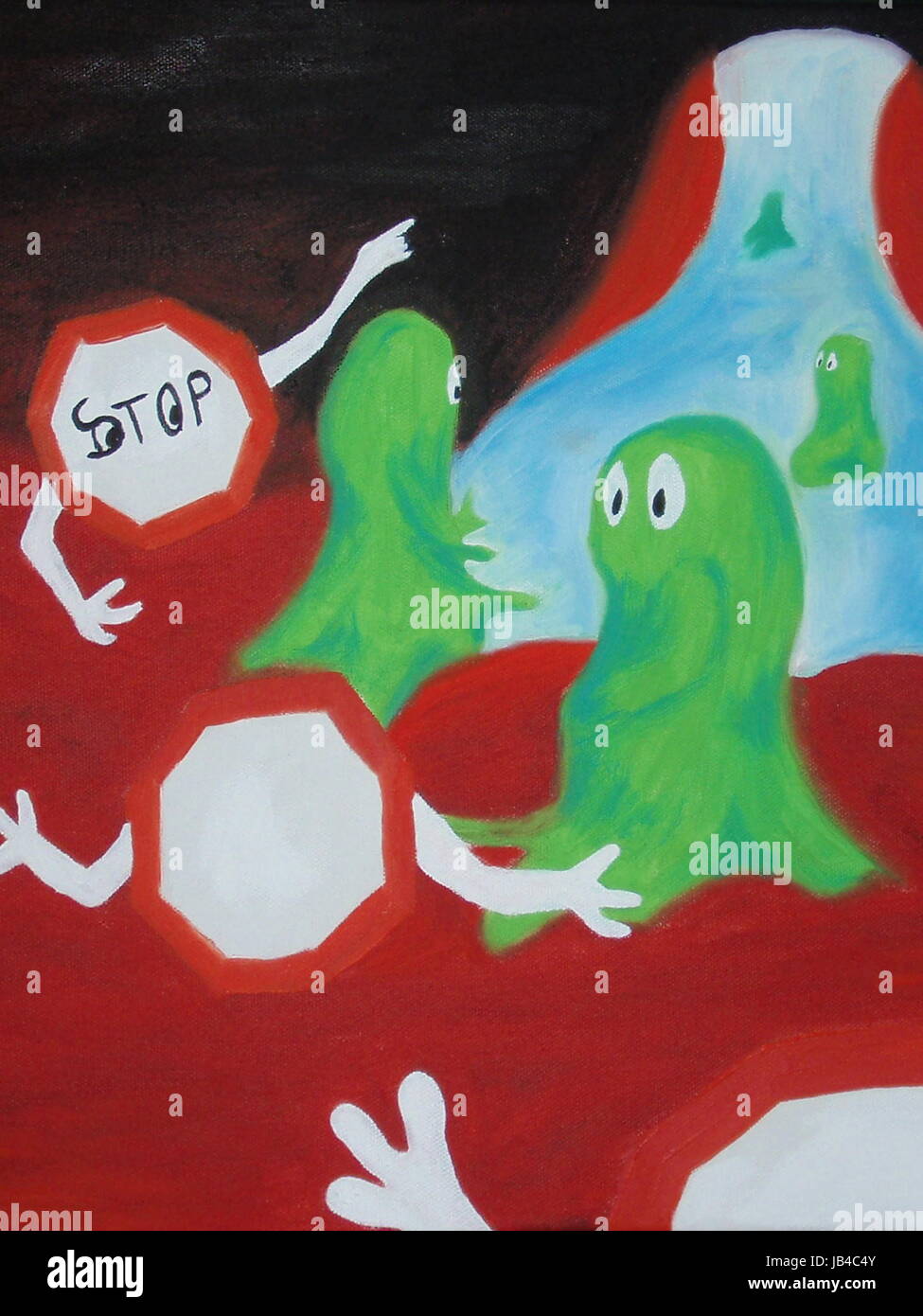 painting the immune defense Stock Photo - Alamy