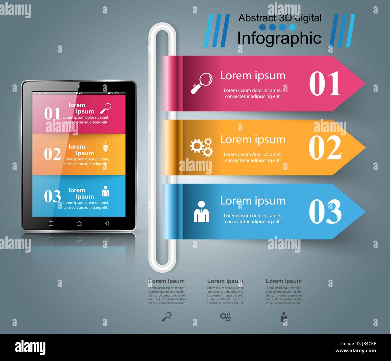 3D infographic. Tablet icon Stock Vector Image & Art - Alamy