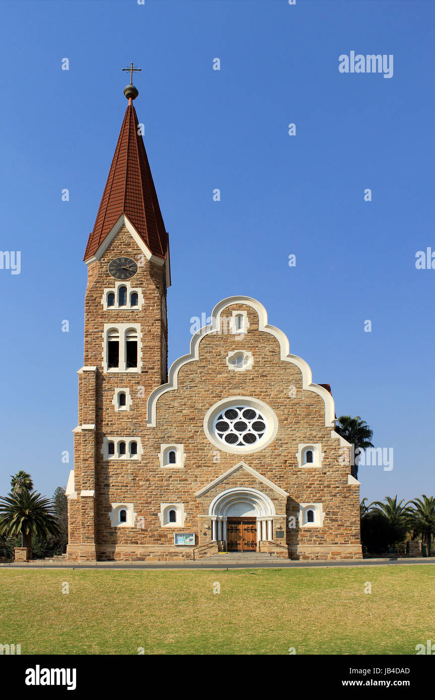 Christuskirche, famous Lutheran church landmark in Windhoek, Namibia ...